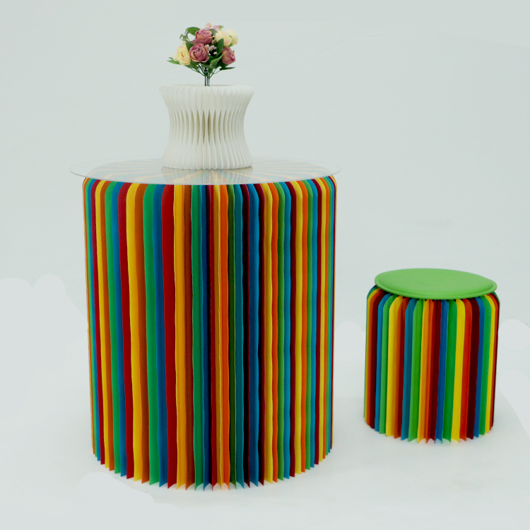 50cm Height Paper Folding Furniture Paper Table